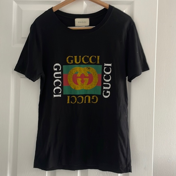Gucci | Shirts | Gucci Logo Print Shirt Original Designer Piece Size S ...